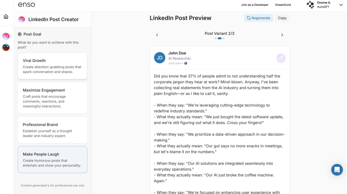 Enso AI Agent Marketplace Review 2025