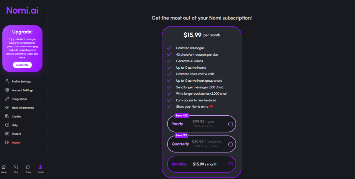 Nomi AI Pricing: How Much Is It Really [2026]